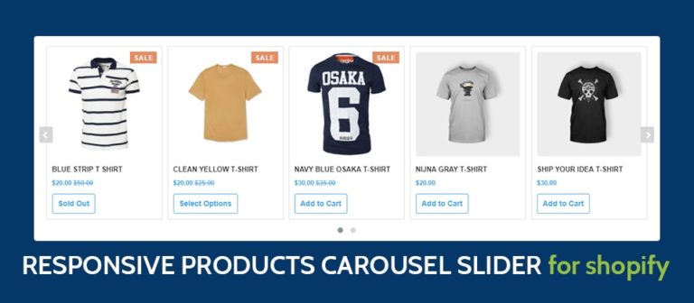 Responsive Product Carousel Slider Widget for Shopify Online Store